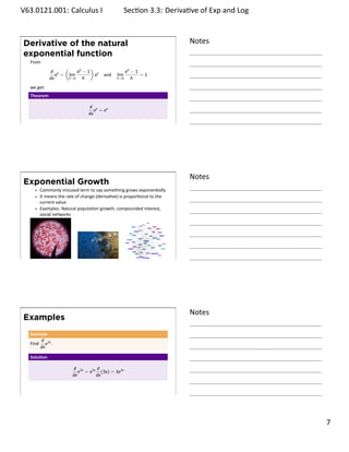 Lesson 14: Derivatives of Logarithmic and Exponential Functions ...