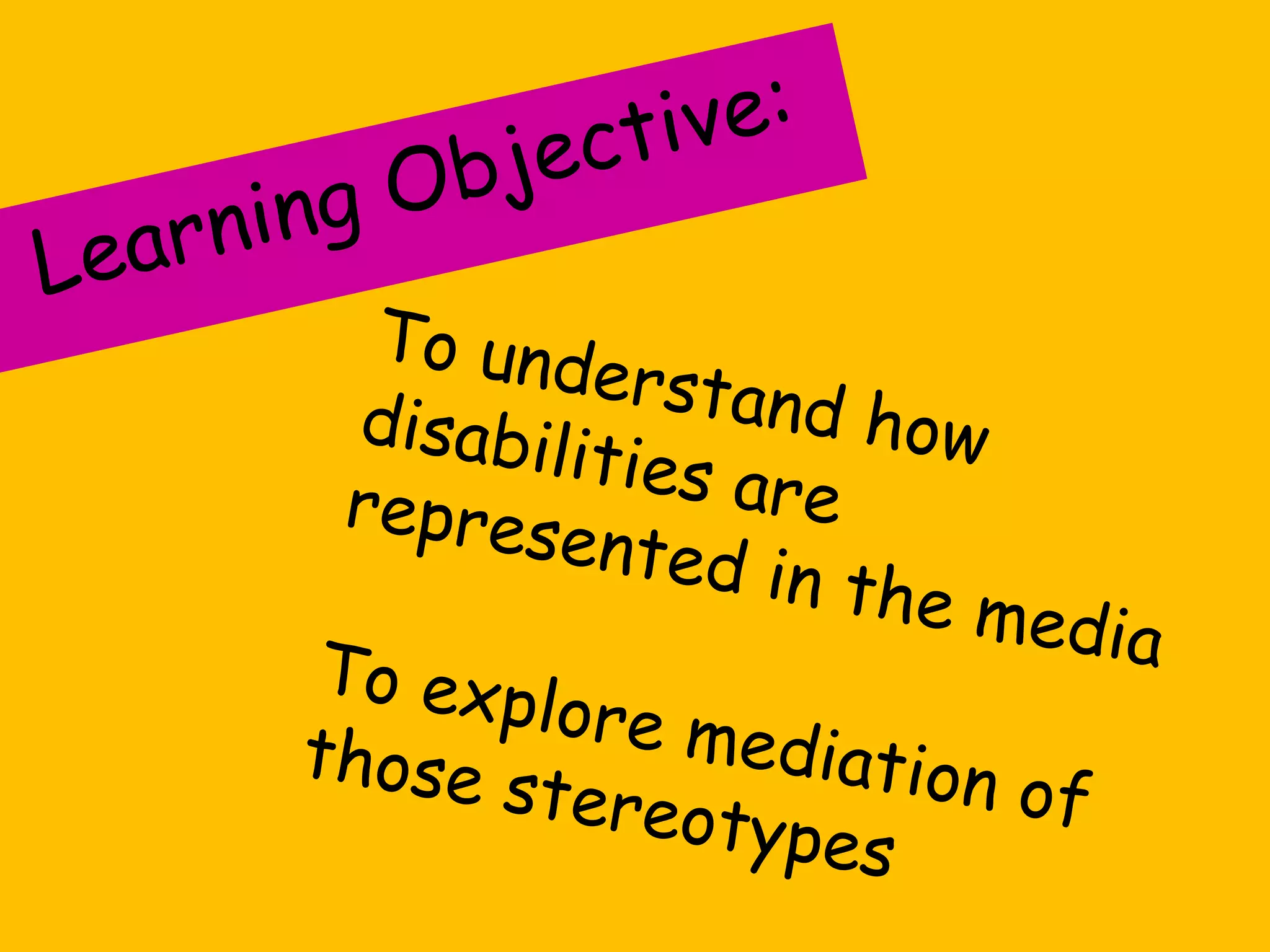AS Media Lesson 14 - Representation of disability | PPT