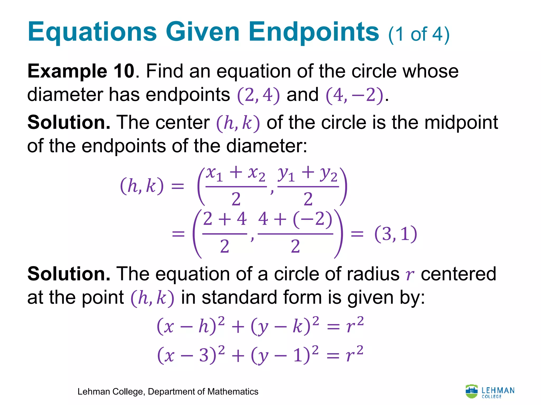 Lesson 14: Equation of a Circle | PPTX