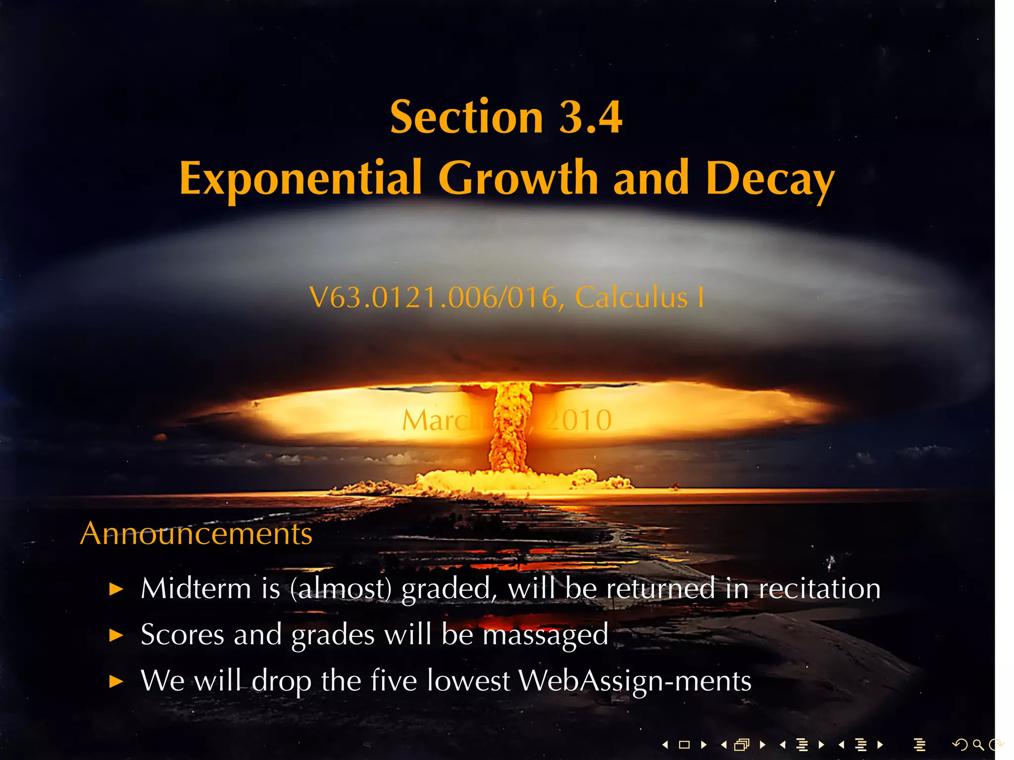 Lesson 14: Exponential Growth and Decay | PPT
