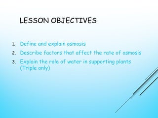 Lesson 14 osmosis | PPT