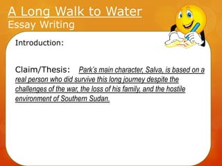 A Long Walk to Water: Lesson14 unit2 | PPTX