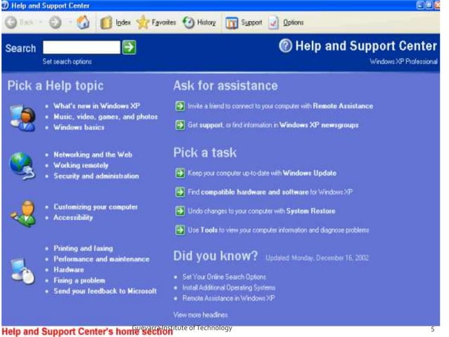 Lesson14 Using Help Support Center | PPT