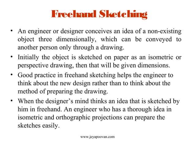 Lesson 14 Freehand sketching - Orthographic projections - Part I | PPT