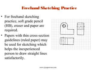Lesson 14 Freehand sketching - Orthographic projections - Part I | PPT