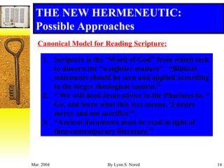 Lesson 14 Hermenuetics | PPT | Christianity | Religion & Spirituality