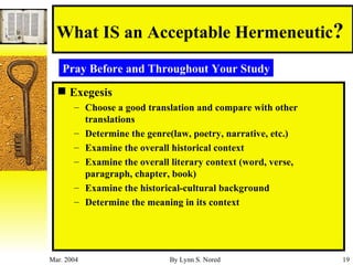 Lesson 14 Hermenuetics | PPT | Christianity | Religion & Spirituality