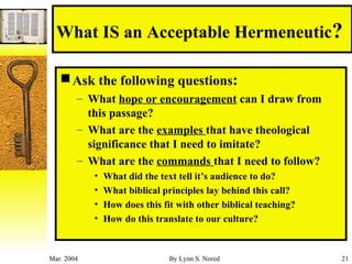 Lesson 14 Hermenuetics | PPT | Christianity | Religion & Spirituality