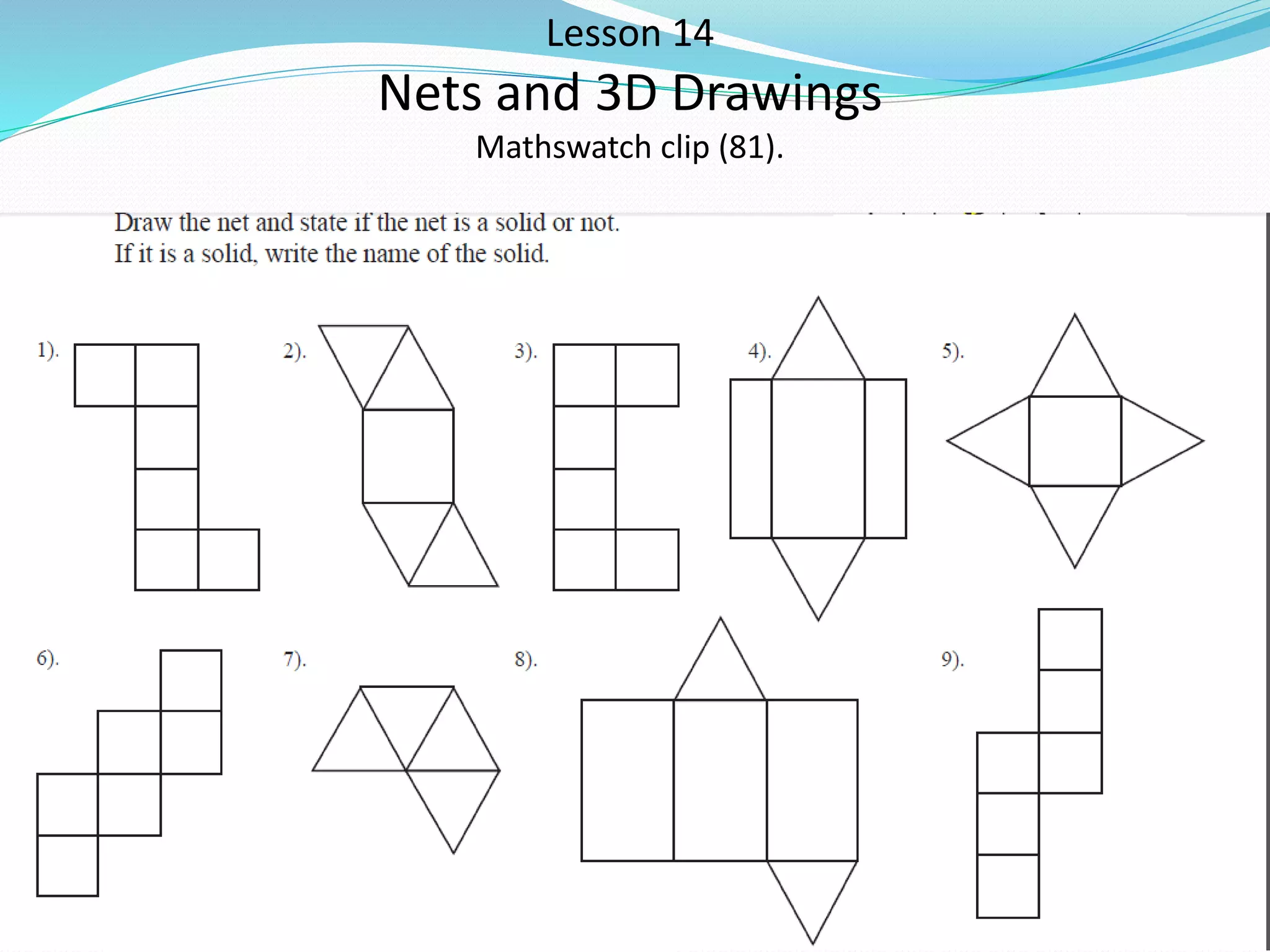 Plans Elevations and Nets | PPT