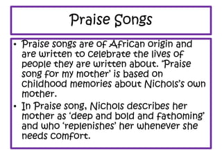Praise song for my mother | PPTX