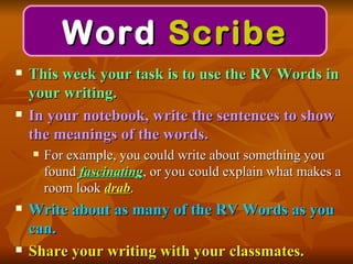 Lesson14 Robust Vocabulary - The Stranger - Storytown 4th Grade | PPT
