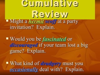 Lesson14 Robust Vocabulary - The Stranger - Storytown 4th Grade | PPT