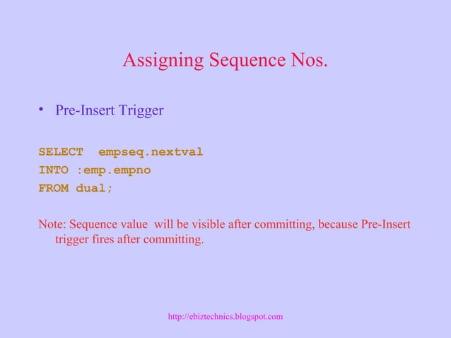 Oracle Forms : Transnational Triggers | PPT