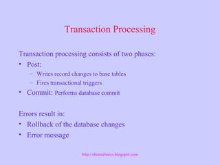 Oracle Forms : Transnational Triggers | PPT