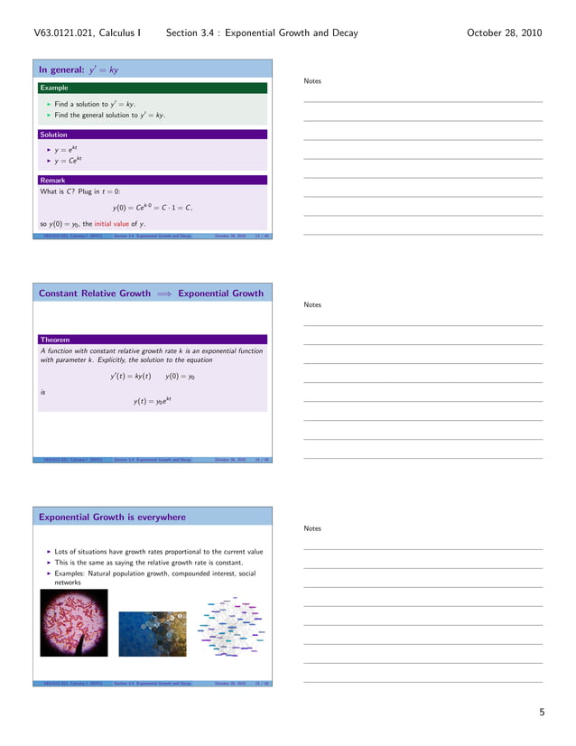 Lesson 15: Exponential Growth and Decay (Section 021 handout) | PDF