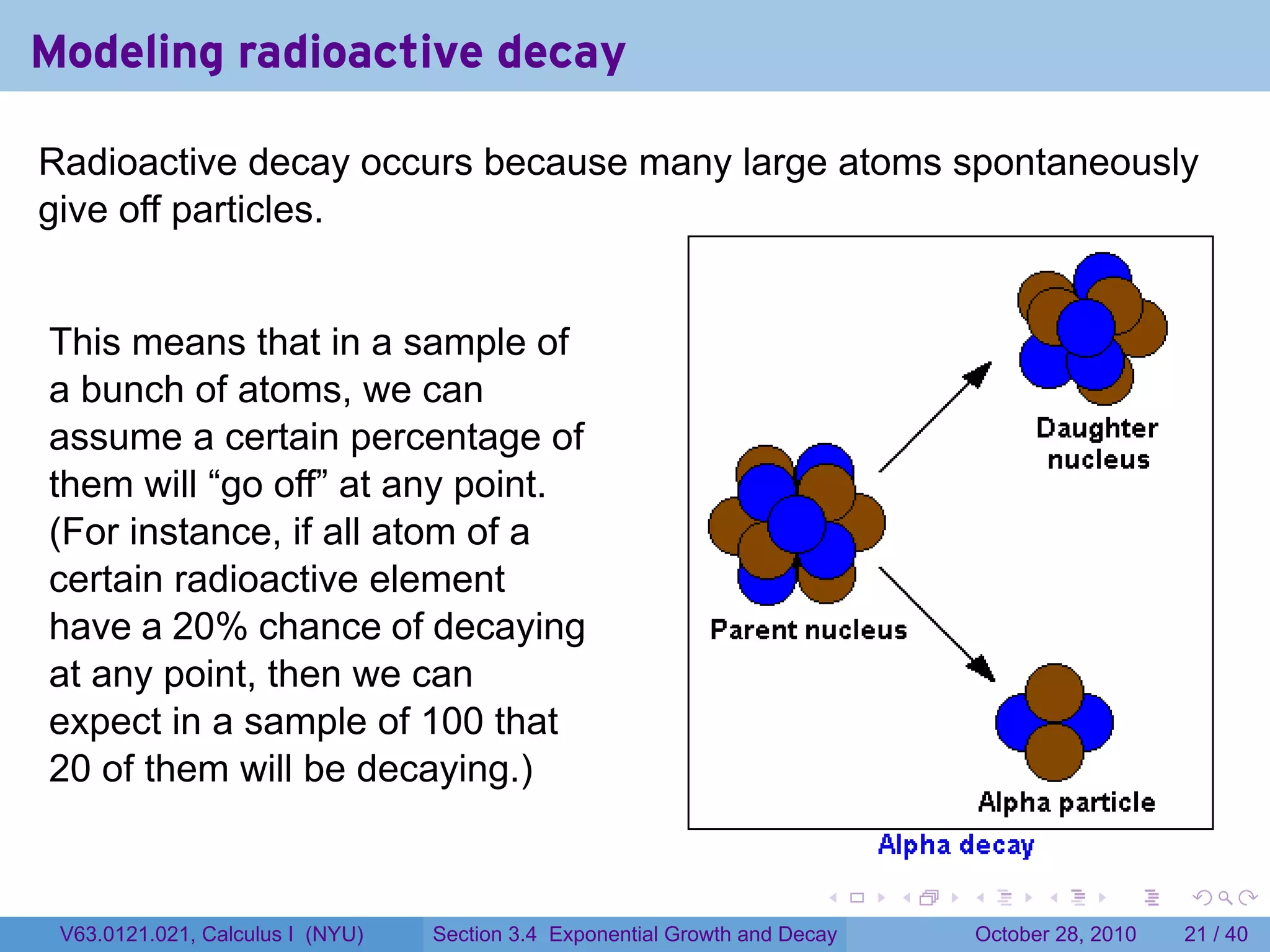 Lesson 15: Exponential Growth and Decay (Section 021 slides) | PDF