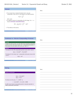 Lesson 15: Exponential Growth and Decay (Section 041 handout) | PDF