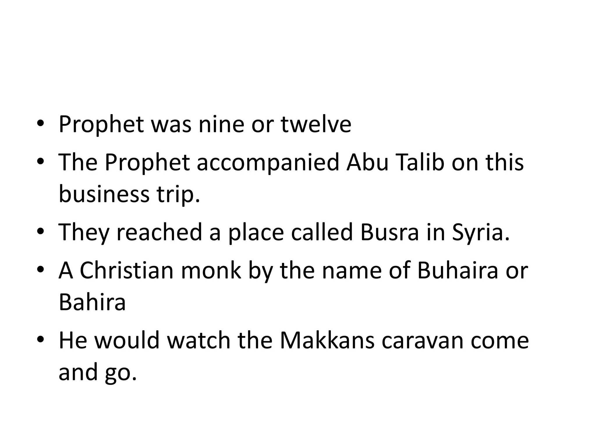 Lesson 15 - first journey to syria, monk buhaira and the pact of ...