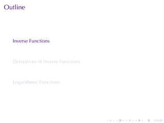 Lesson 15: Inverse Functions and Logarithms | PPT