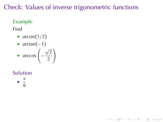 Lesson 15: Inverse Trigonometric Functions | PDF