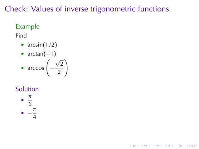 Lesson 15: Inverse Trigonometric Functions | PDF