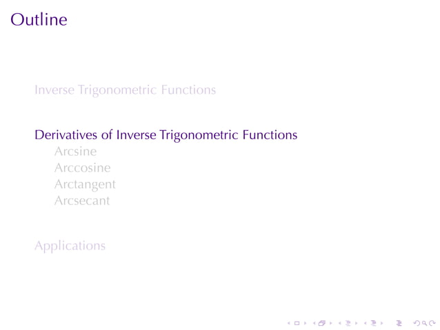 Lesson 15: Inverse Trigonometric Functions | PPT
