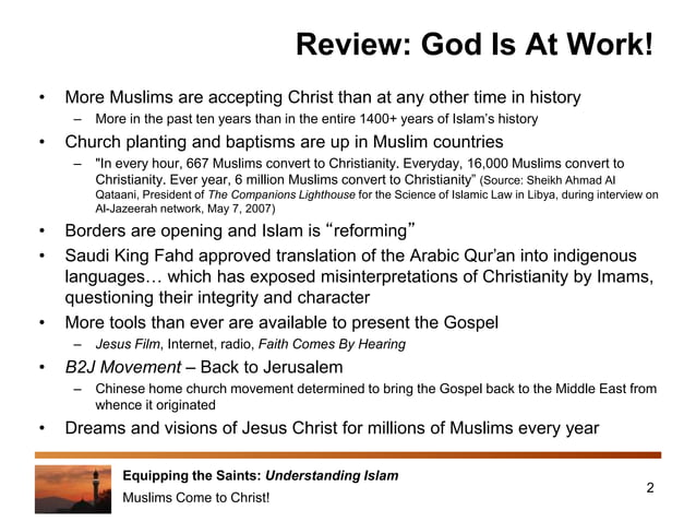 Lesson 15 Muslims Come to Christ | PPT