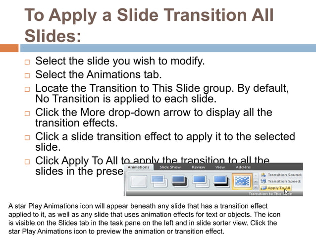 Lesson 15 using transitions | PPTX