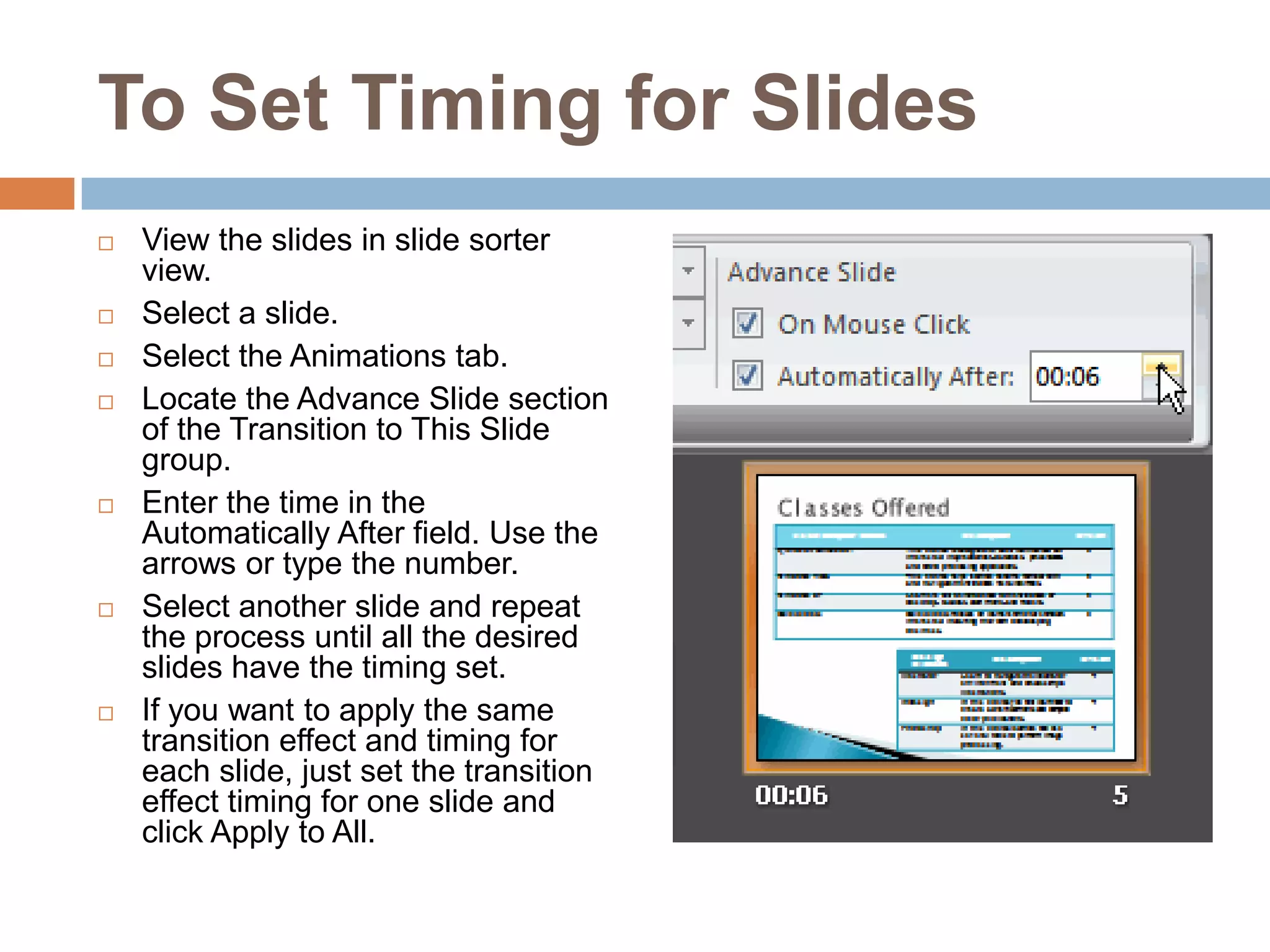 Lesson 15 using transitions | PPT