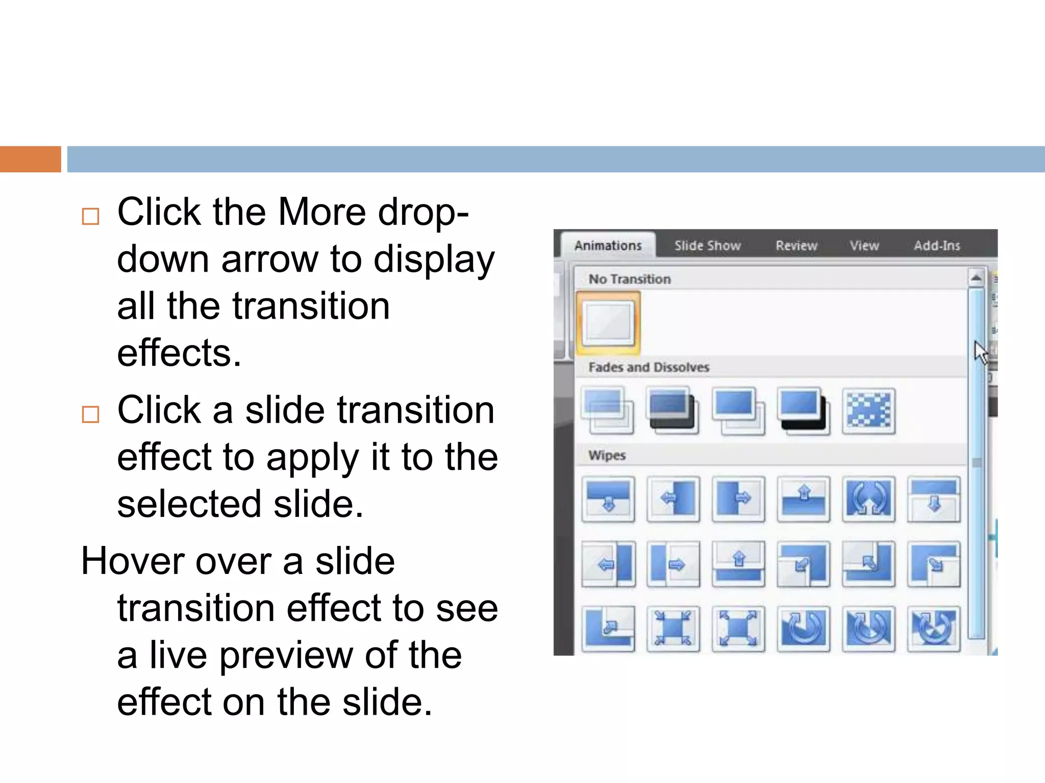 Lesson 15 using transitions | PPTX