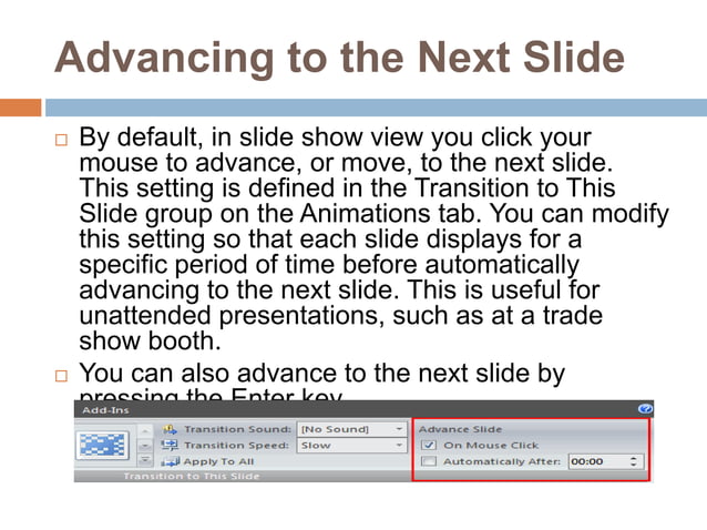 Lesson 15 using transitions | PPT