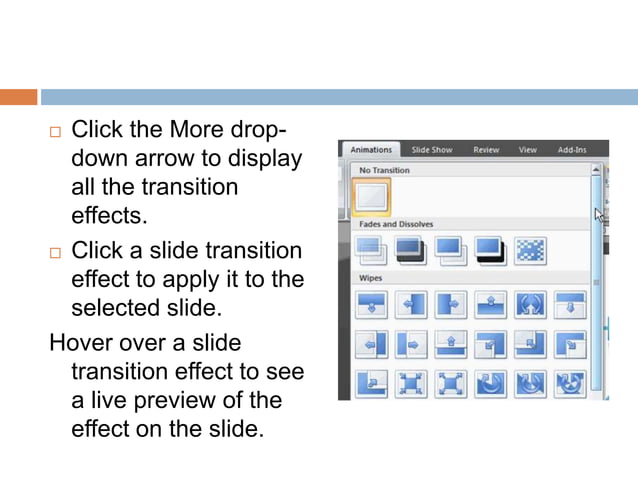Lesson 15 using transitions | PPT