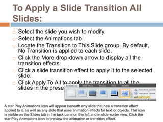Lesson 15 using transitions | PPT