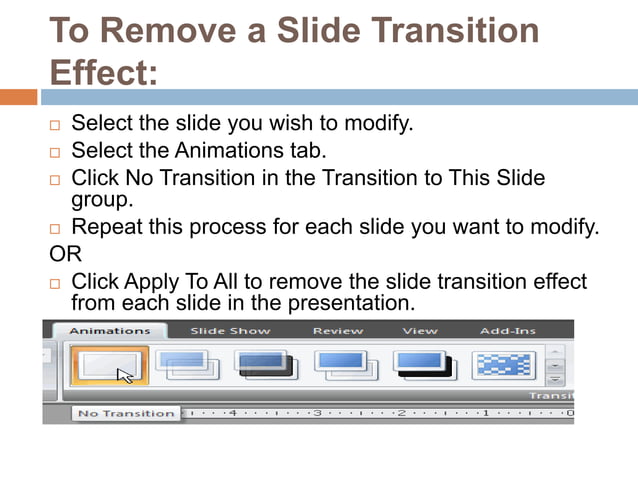 Lesson 15 using transitions | PPT