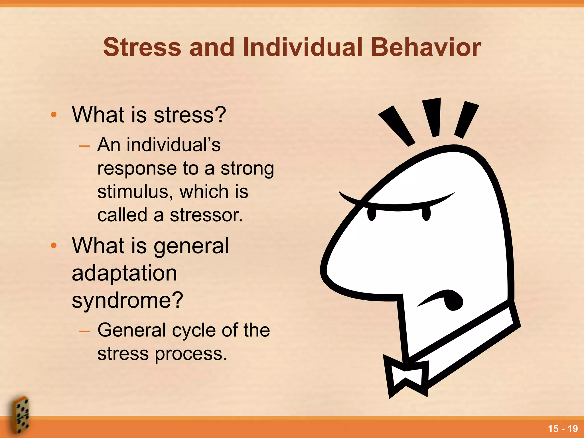 Lesson 15 Basic Elements of Individual Behavior in Organization | PPT