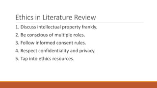 Lesson 15 following ethical standards in writing literature | PPTX
