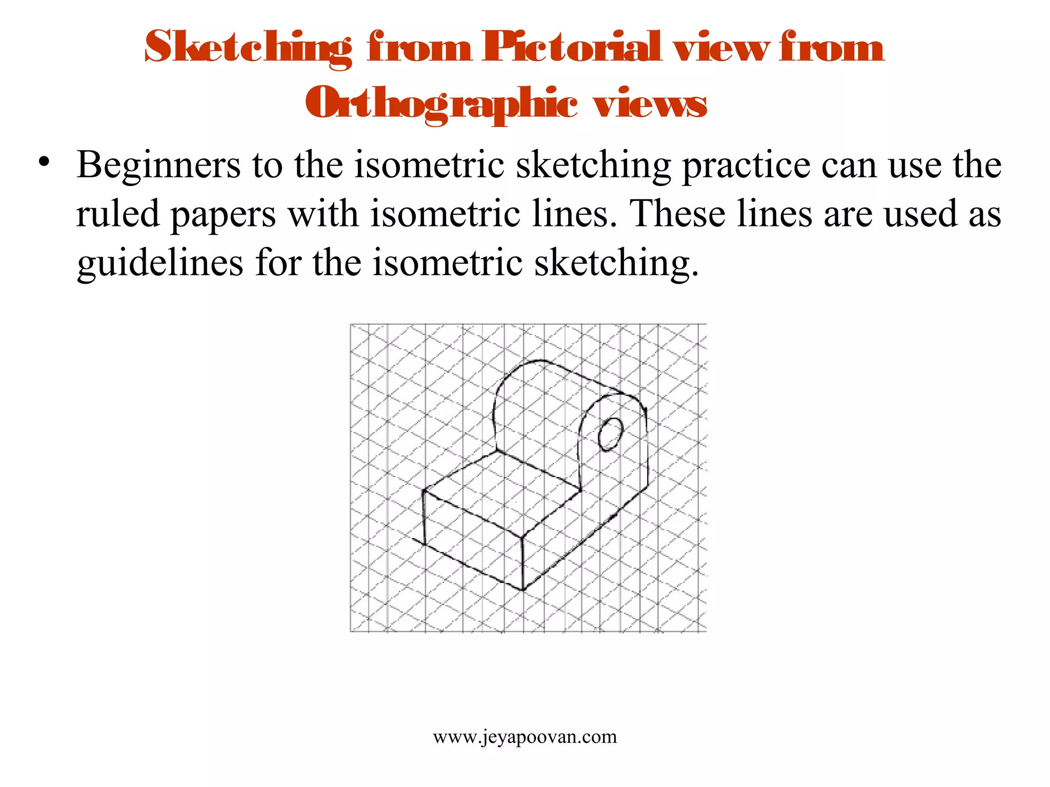 Lesson 15 Freehand sketching - Orthographic projections - Part II | PPT