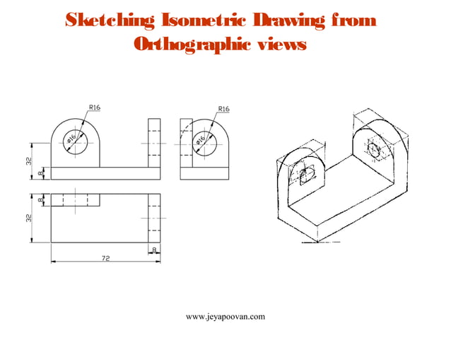 Lesson 15 Freehand sketching - Orthographic projections - Part II | PPT