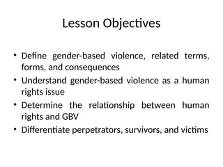GENDER_BASED VIOLENCE POWERPOINT PRESENTATION | PPTX