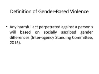 GENDER_BASED VIOLENCE POWERPOINT PRESENTATION | PPTX
