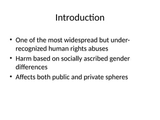 GENDER_BASED VIOLENCE POWERPOINT PRESENTATION | PPTX