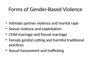 GENDER_BASED VIOLENCE POWERPOINT PRESENTATION | PPTX