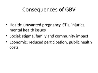 GENDER_BASED VIOLENCE POWERPOINT PRESENTATION | PPTX