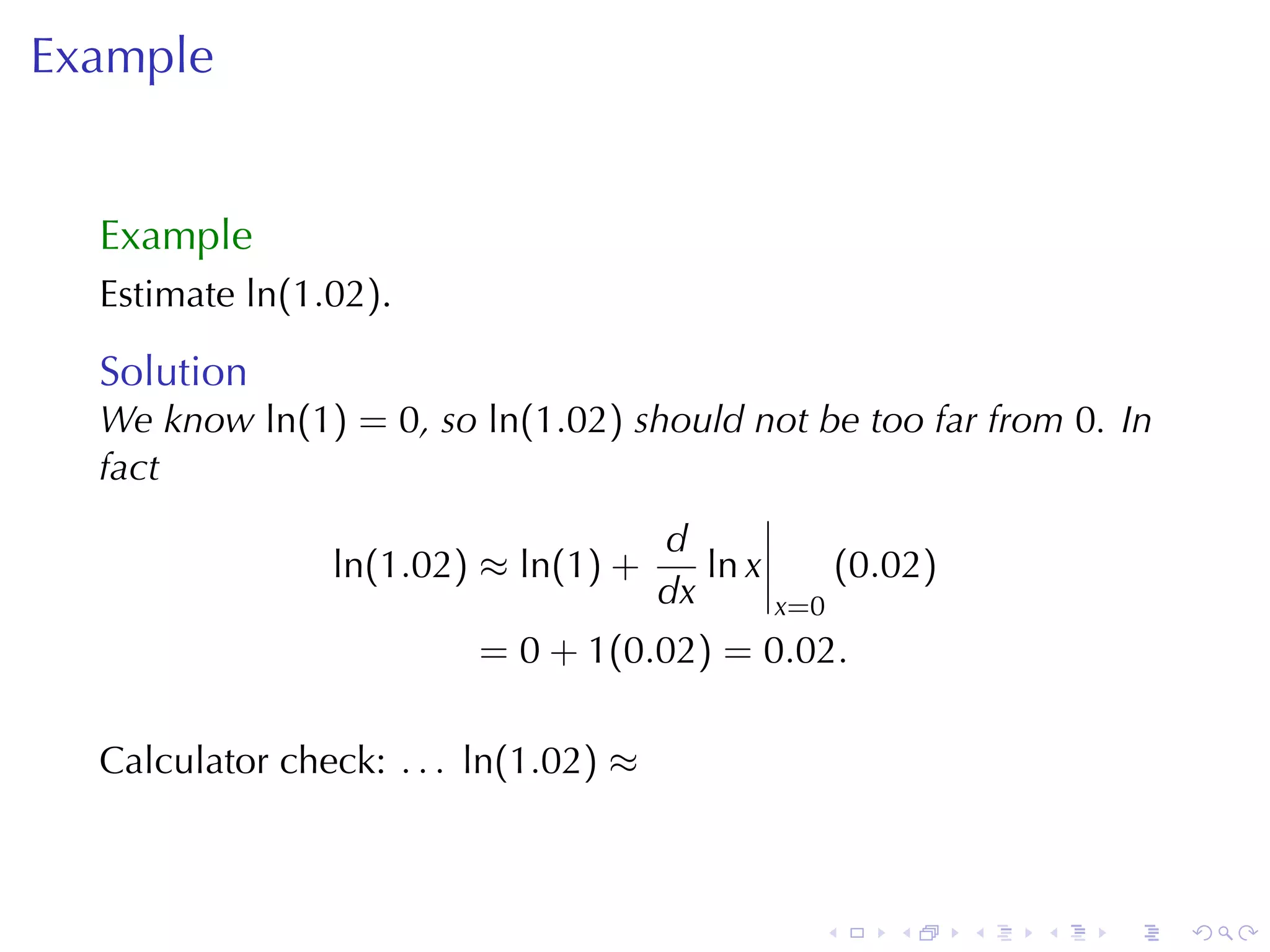 Lesson 15 Linear Approximation And Differentials Ppt