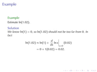 Lesson 15: Linear Approximation And Differentials | Ppt