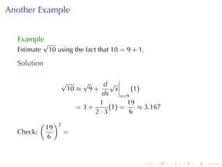 Lesson 15: Linear Approximation and Differentials | PDF