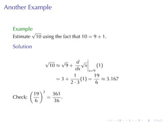 Lesson 15: Linear Approximation and Differentials | PDF