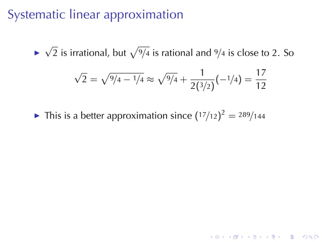 Lesson 15: Linear Approximation and Differentials | PPT