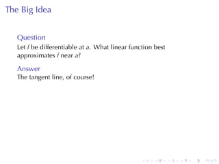 Lesson 15: Linear Approximation and Differentials | PDF