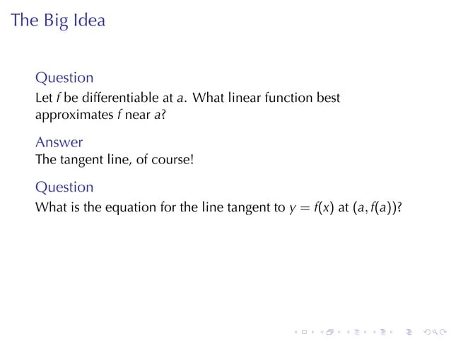 Lesson 15: Linear Approximation And Differentials | Ppt